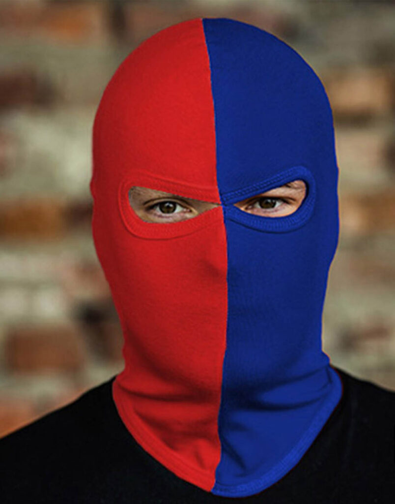 Balaclava Red Blue Vertical - PGWEAR Netherlands